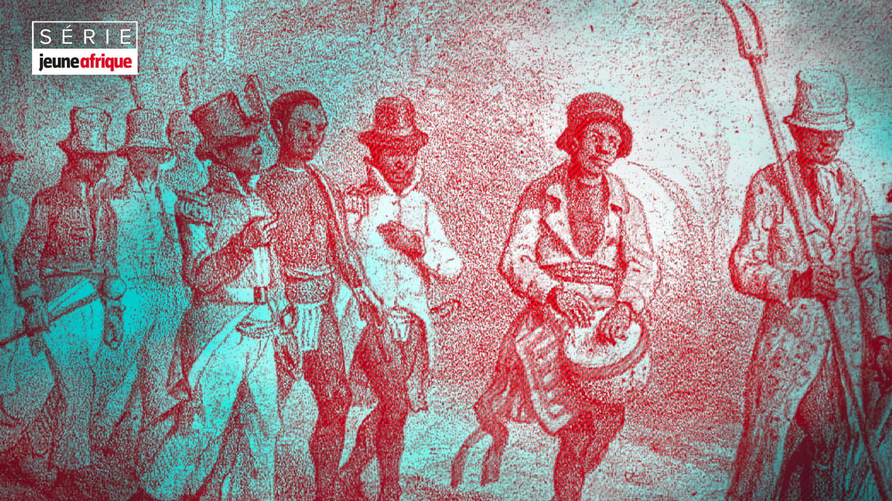 La marche des esclaves d’Angola vers la Floride derrière Jemmy « Cato